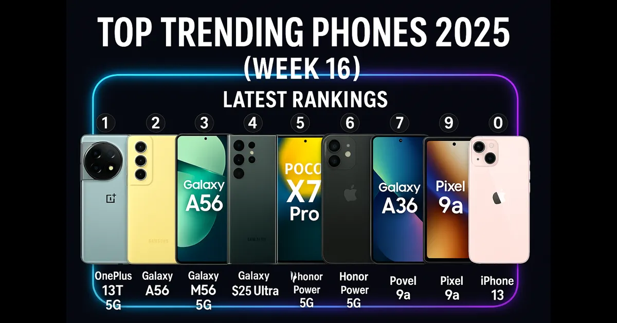 Trending Phones 2025 (Week 16) – Latest Rankings