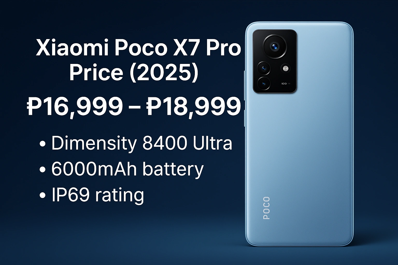 Xiaomi Poco X7 Pro Price (2025) – Dimensity 8400 & 6000mAh