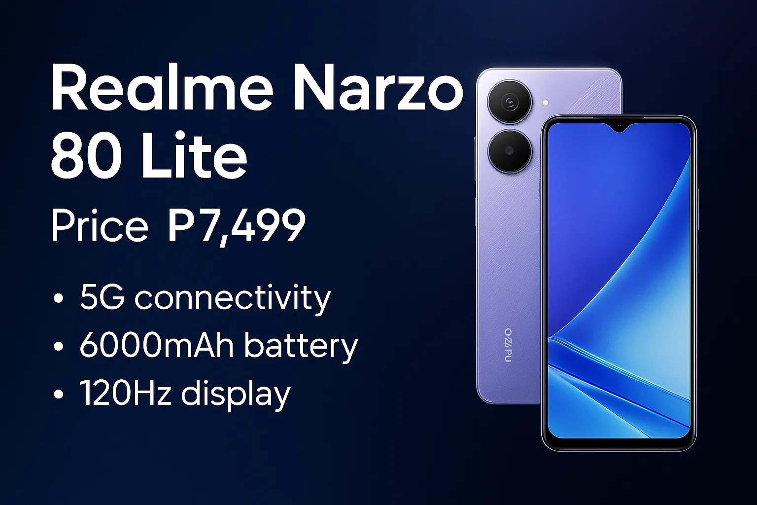 Realme Narzo 80 Lite Price (PH 2025) – 5G, 6000mAh, 120Hz