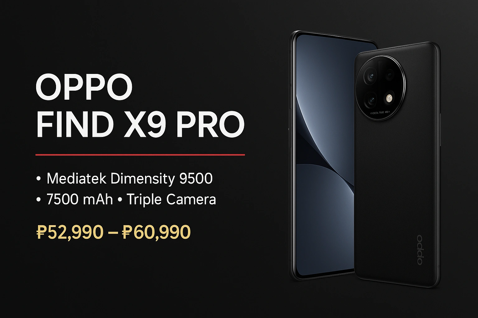Oppo Find X9 Pro Price PH 2025 – 200MP Periscope, 7500 mAh