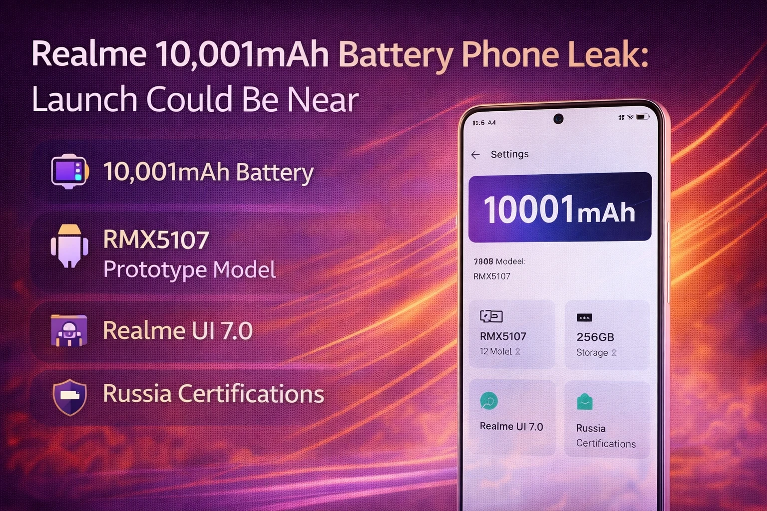 Realme 10001mAh Battery Phone Leak Hints Launch